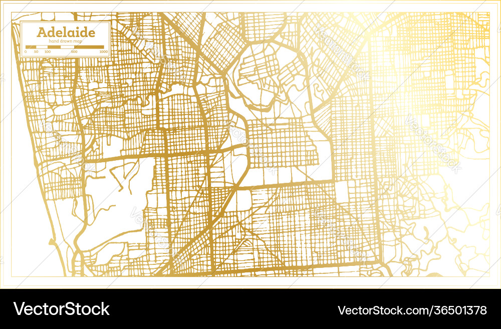 Adelaide australia city map in retro style Vector Image