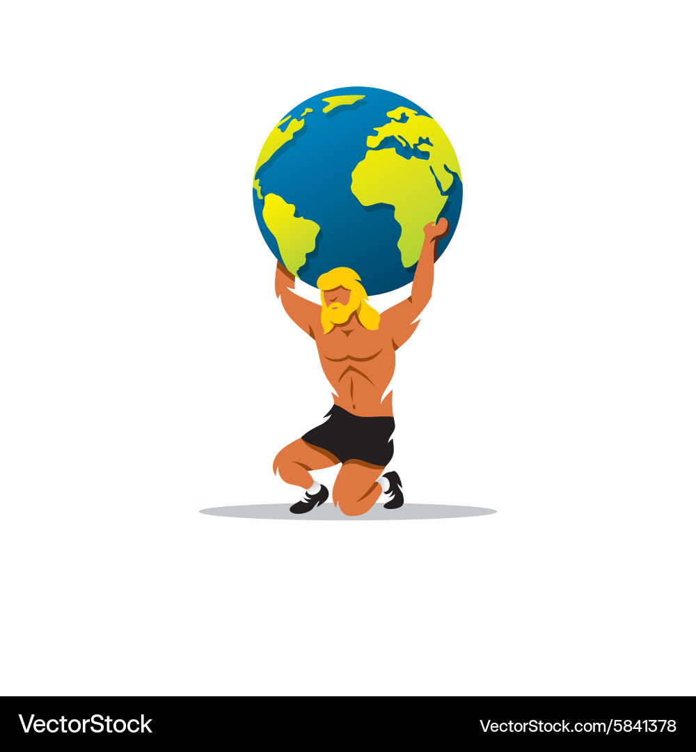 Atlas Titan Strength Royalty Free Vector Image