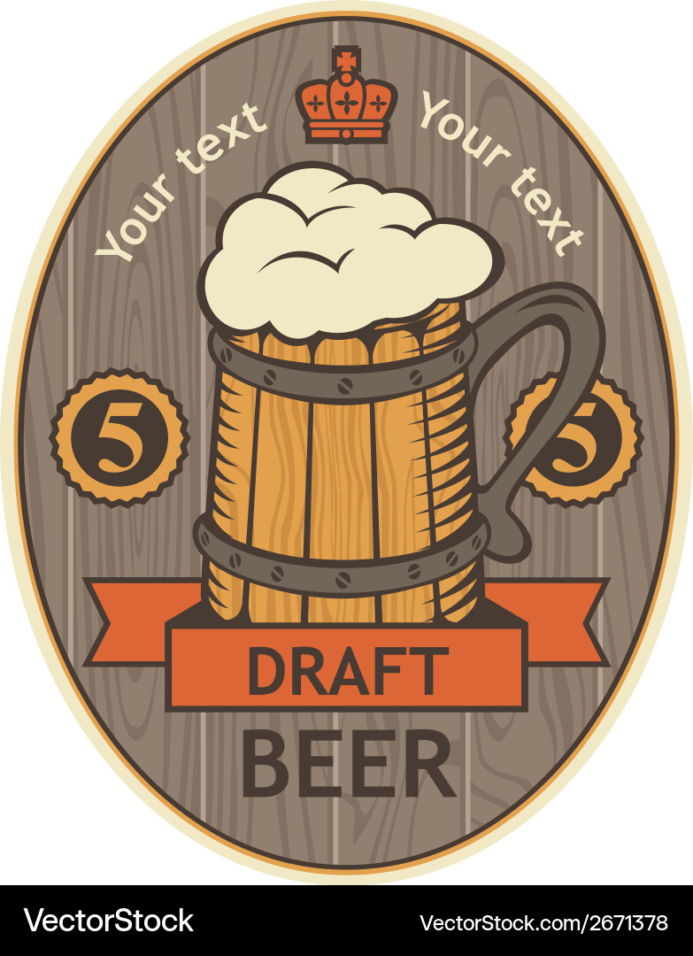 Beer label Royalty Free Vector Image - VectorStock