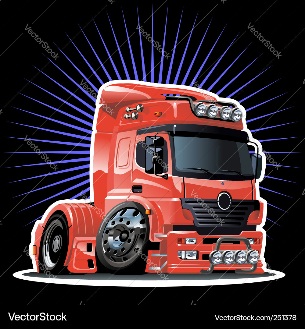 Cartoon truck Royalty Free Vector Image - VectorStock
