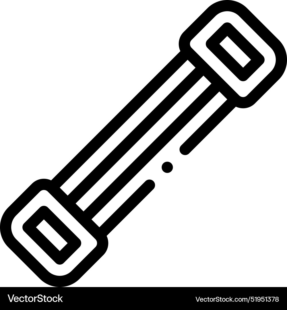 Chest expander icon thin linear style design Vector Image