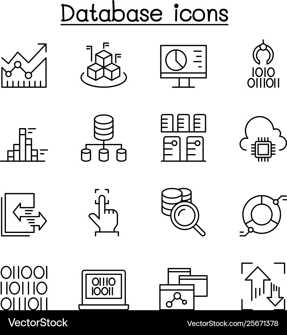 Data database mining diagram chart and graph Vector Image