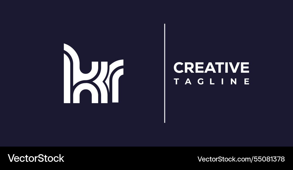 Kr abstract logo Royalty Free Vector Image - VectorStock