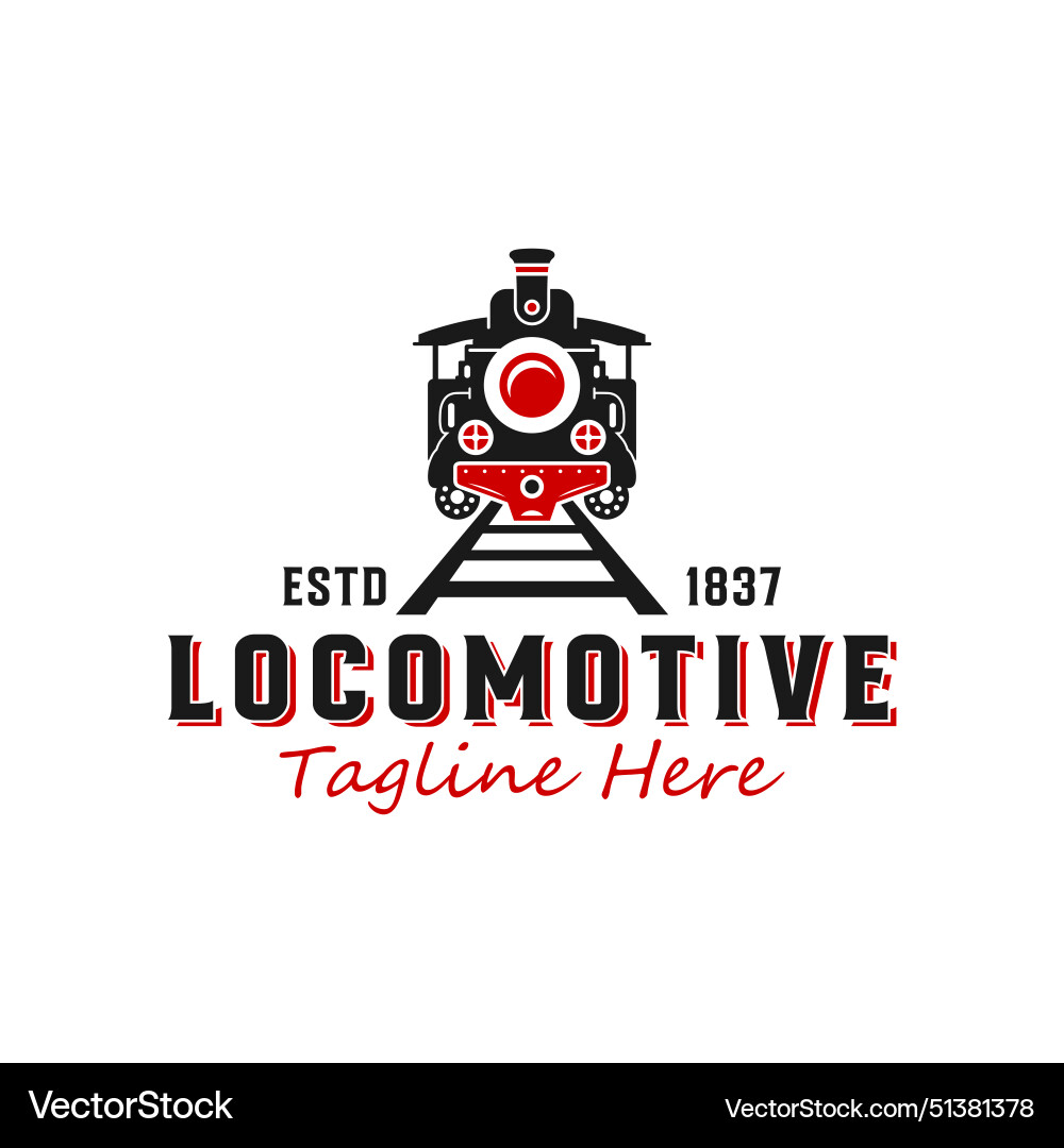 Locomotive train transportation logo Royalty Free Vector