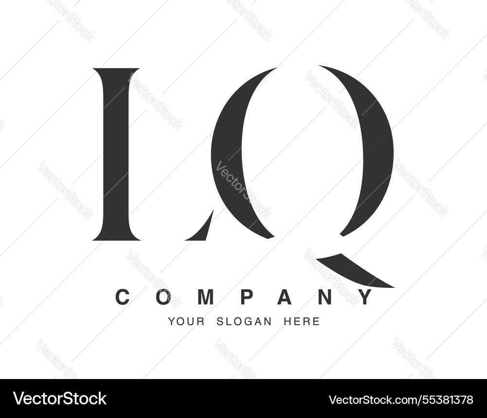Lq logo design initial letter l and q serif font – Royalty-Free Vector ...