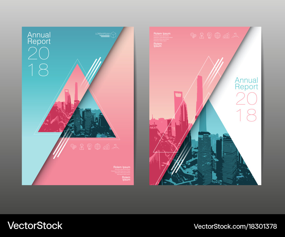 Modern Business Report Template Royalty Free Vector Image