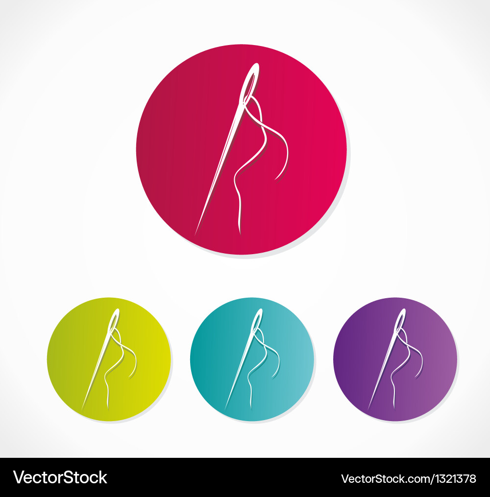 Needle icons Royalty Free Vector Image - VectorStock