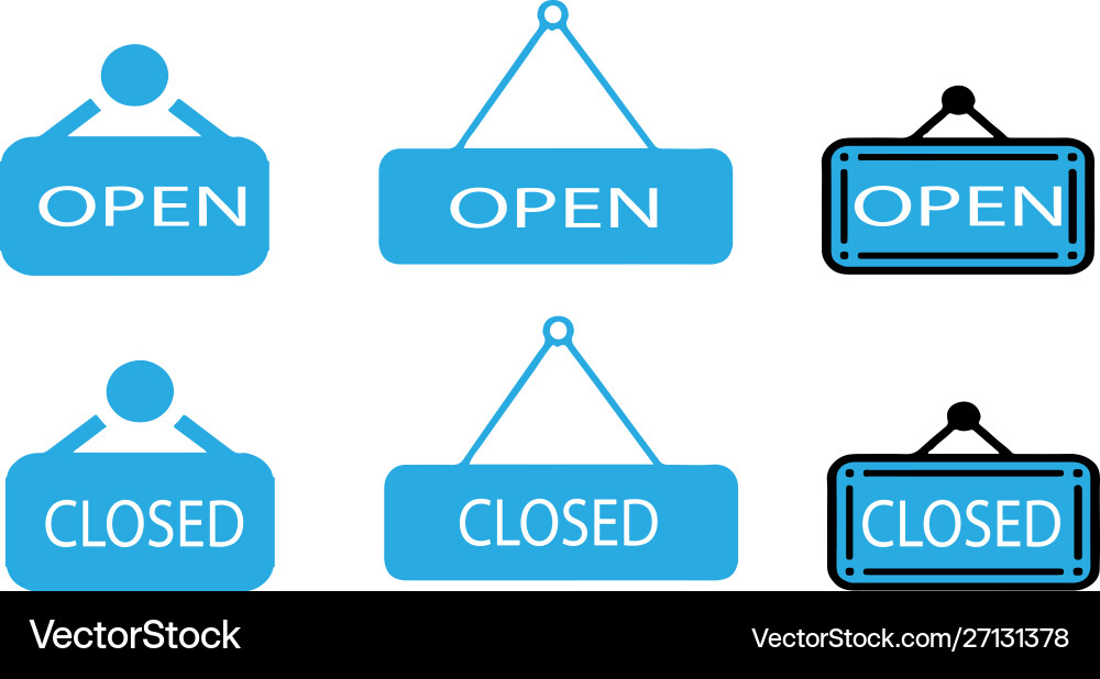 Offene und geschlossene Ikone auf weißem Hintergrund