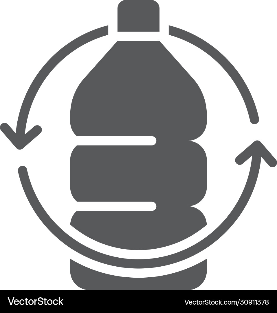 Recycle plastic bottle icon symbol isolated Vector Image