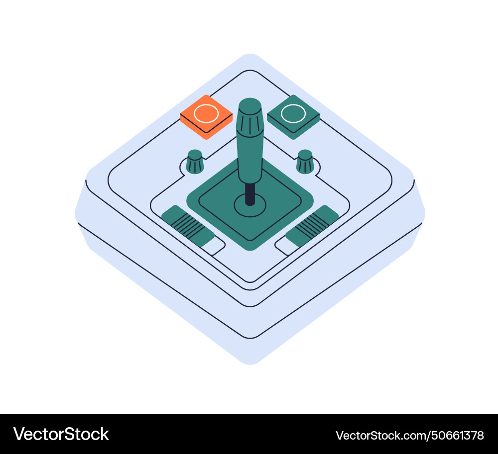 Retro joystick vintage video game controller Vector Image