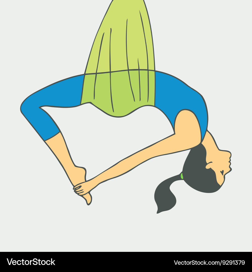Aerial yoga aero anti-gravity Royalty Free Vector Image