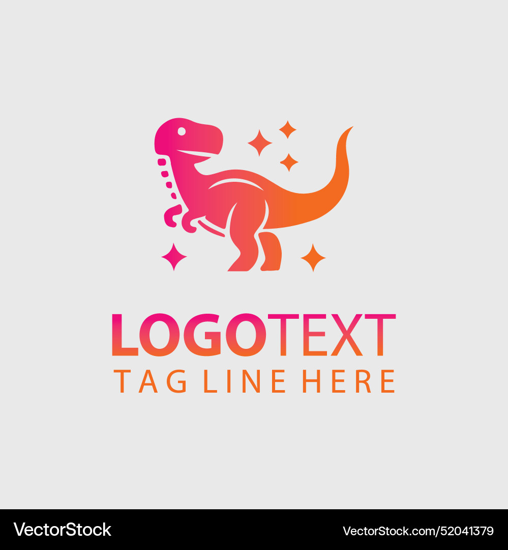 Dino logo Royalty Free Vector Image - VectorStock