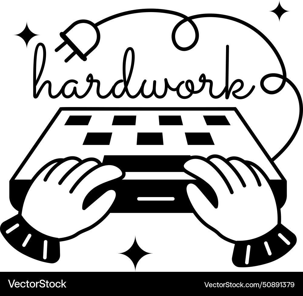 Hard work Royalty Free Vector Image - VectorStock