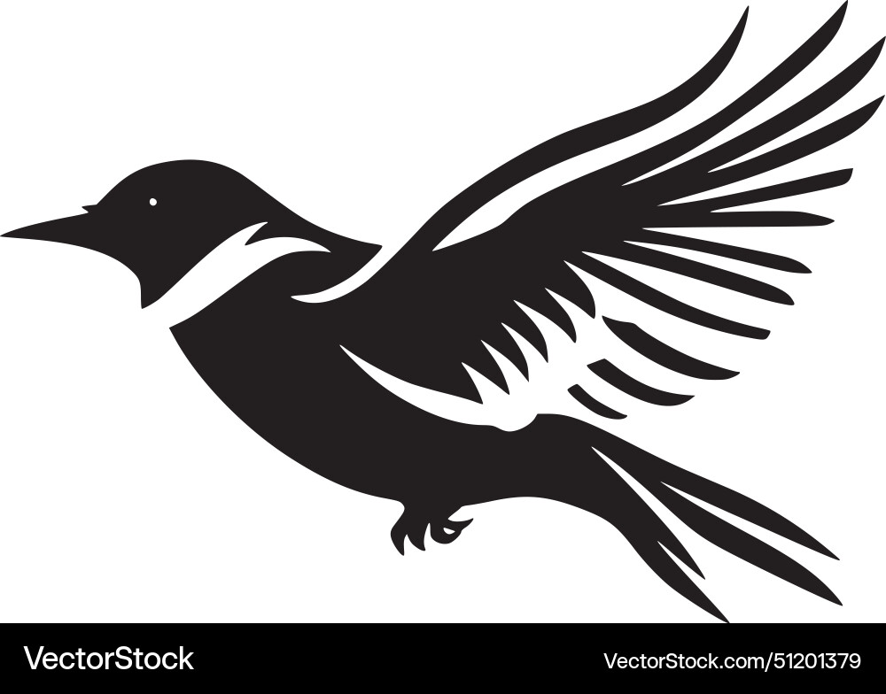 Minimalist Bird Logo Royalty Free Vector Image