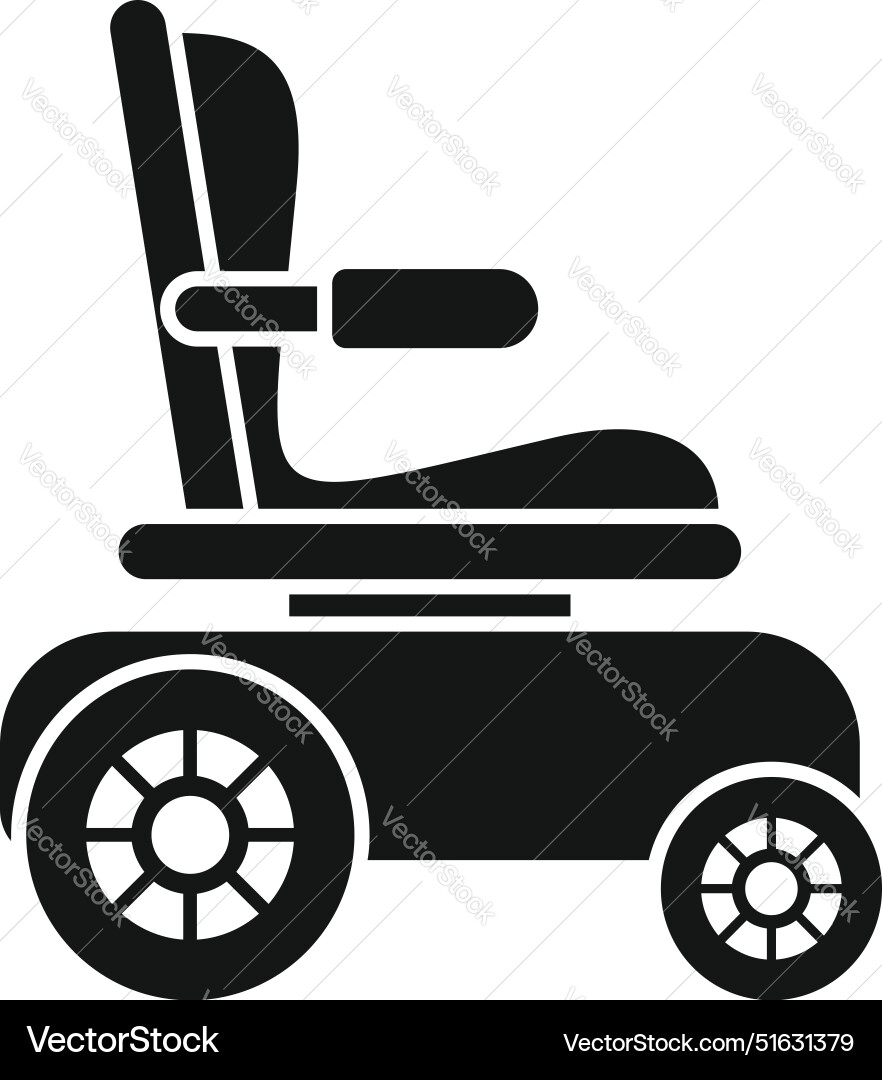 Modern electric wheelchair providing mobility Vector Image