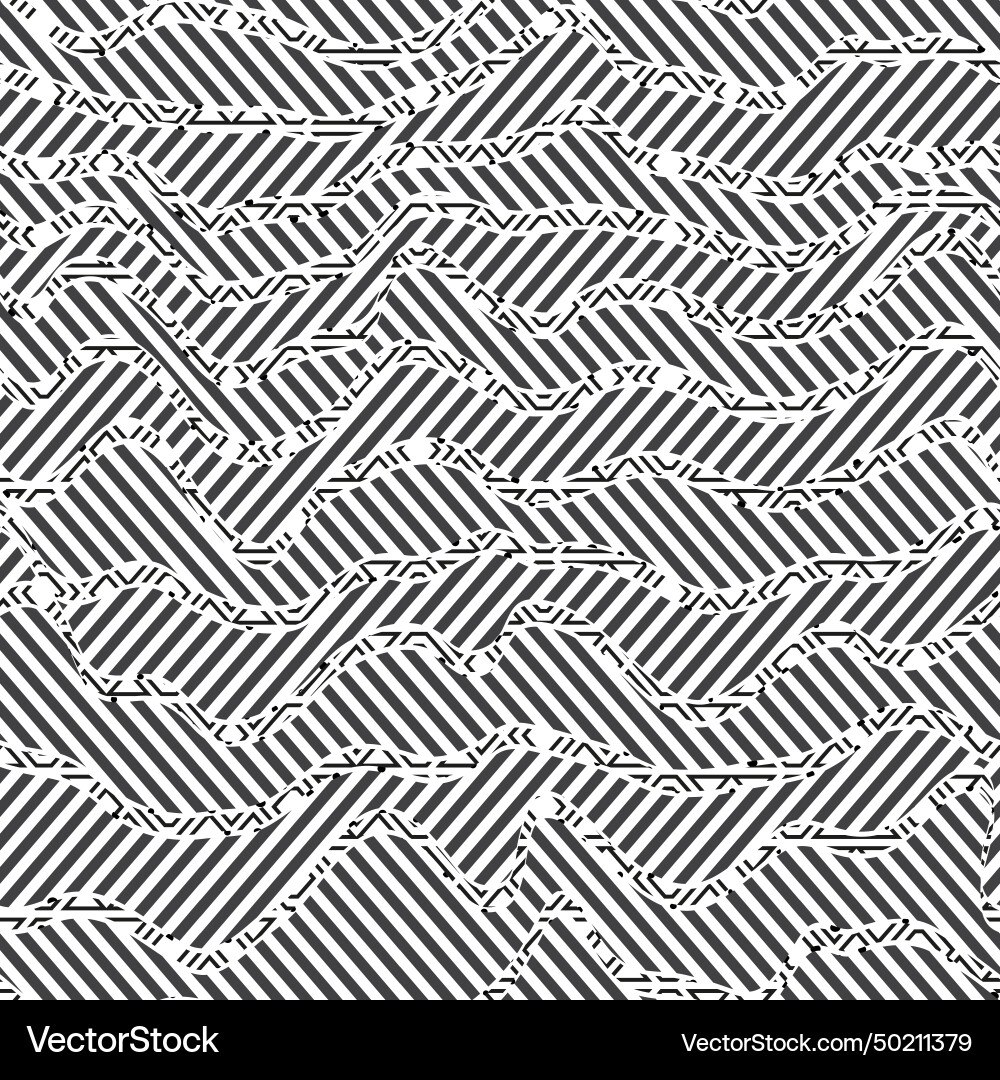 Monochrome lines seamless pattern Royalty Free Vector Image