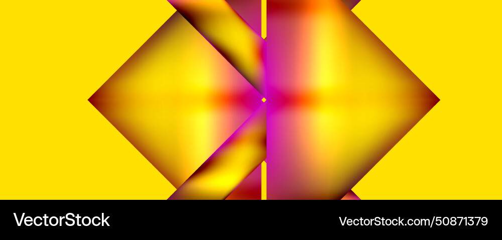 Neon color abstract geometric shapes background Vector Image