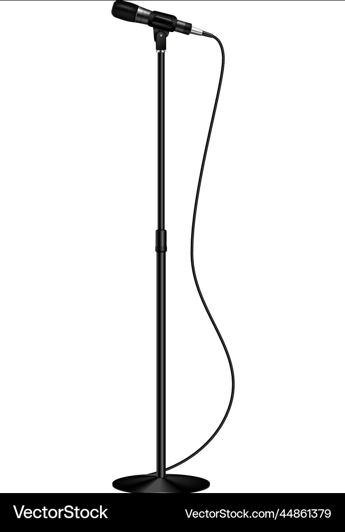 Vocal microphone stand composition Royalty Free Vector Image
