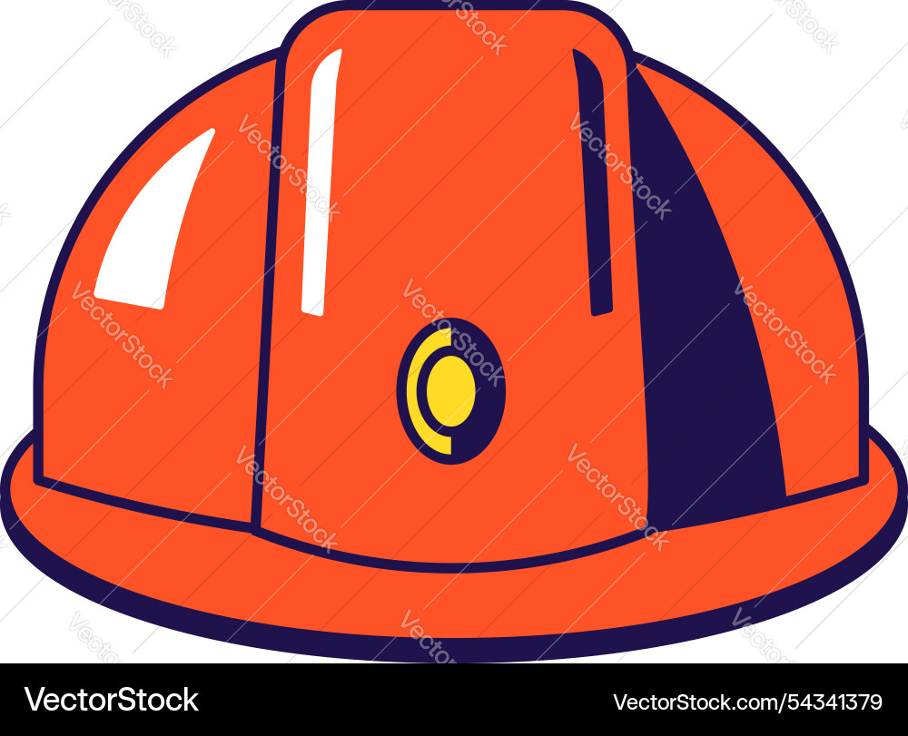 Worker hard hat equipment for head protection Vector Image
