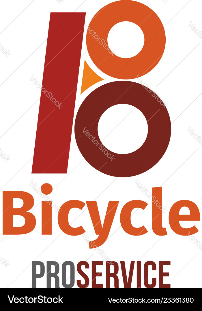 Bicycle pro service letter b icon Royalty Free Vector Image
