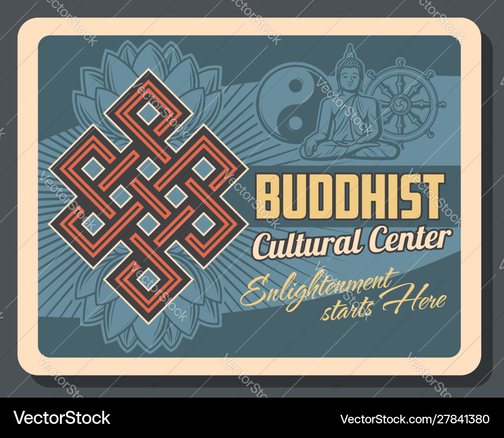 Buddhism & Dharma Wheel Royalty Free Vector Image