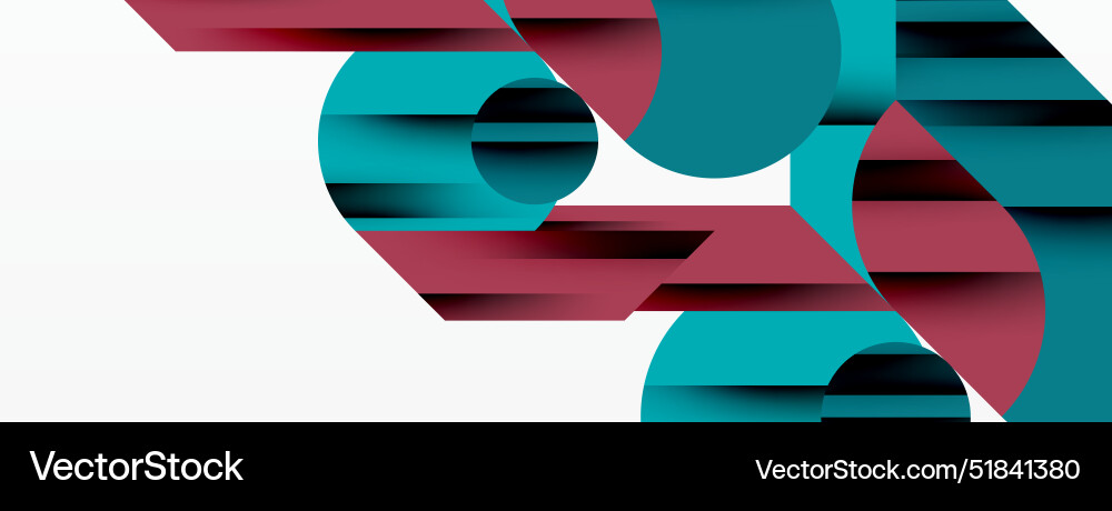 Geometric diagonal line and circle shape wide Vector Image