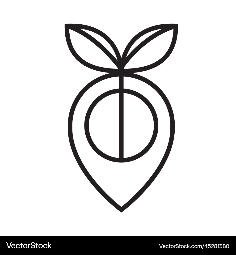 Leaf point icon logo Royalty Free Vector Image
