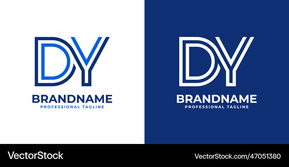 Letter dy line monogram logo passend für jede Vektorbild