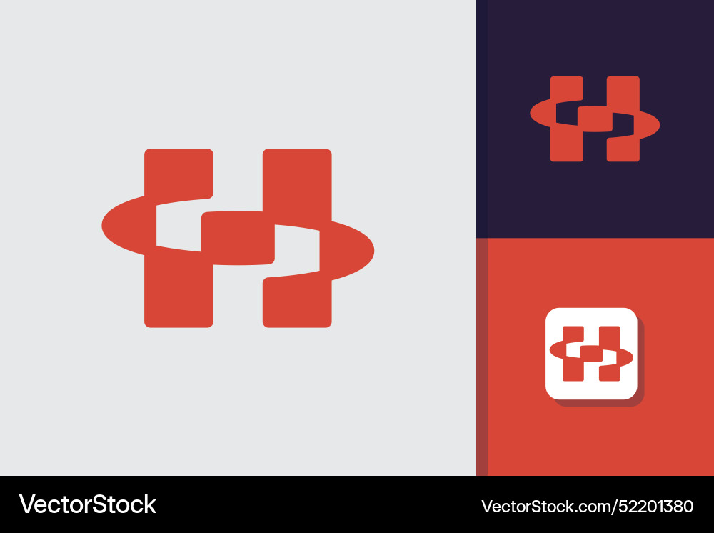 Letter h logo design template Royalty Free Vector Image