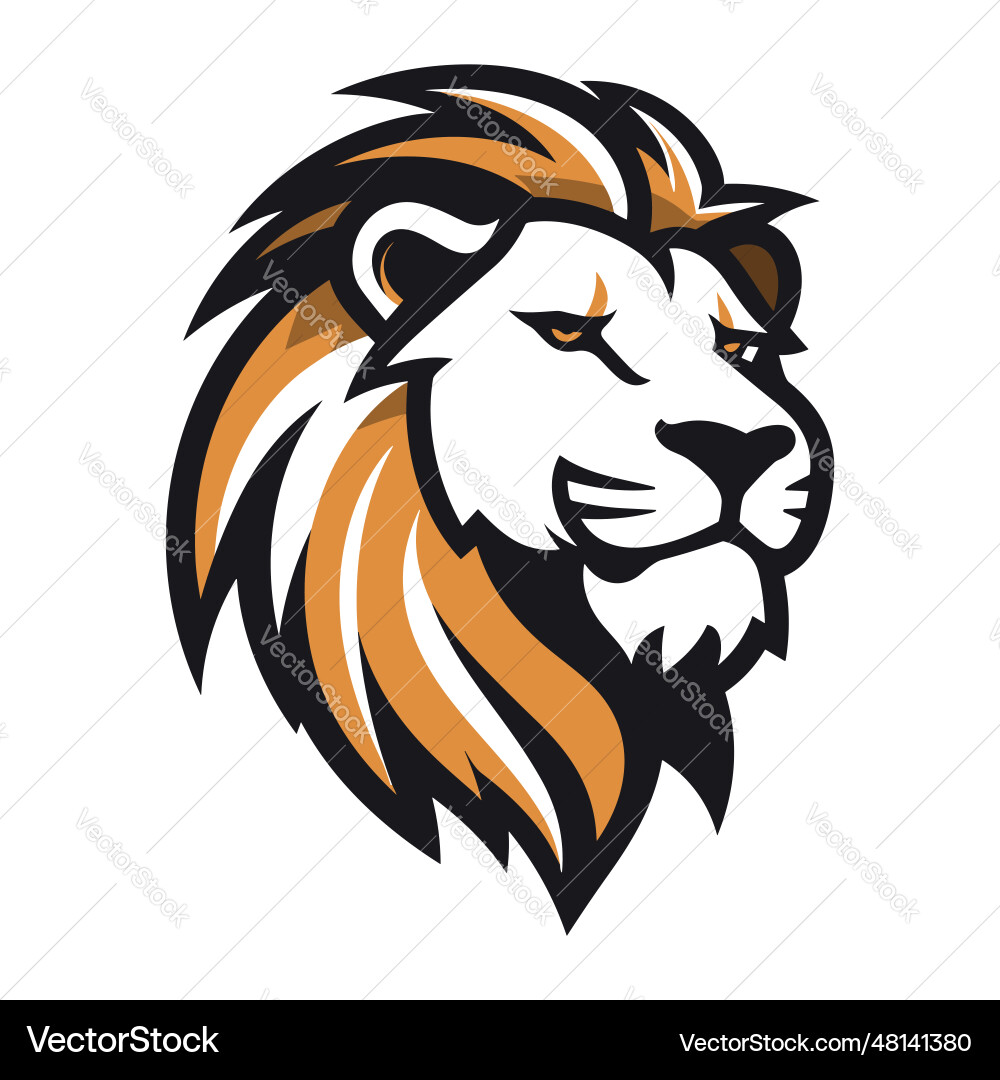 Lion Head Vector Lion Face SVG, Lion Head, Front Facing Lion,