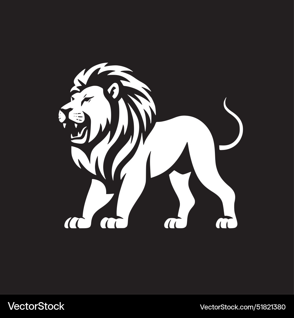 Lion - minimalist and simple silhouette Royalty Free Vector