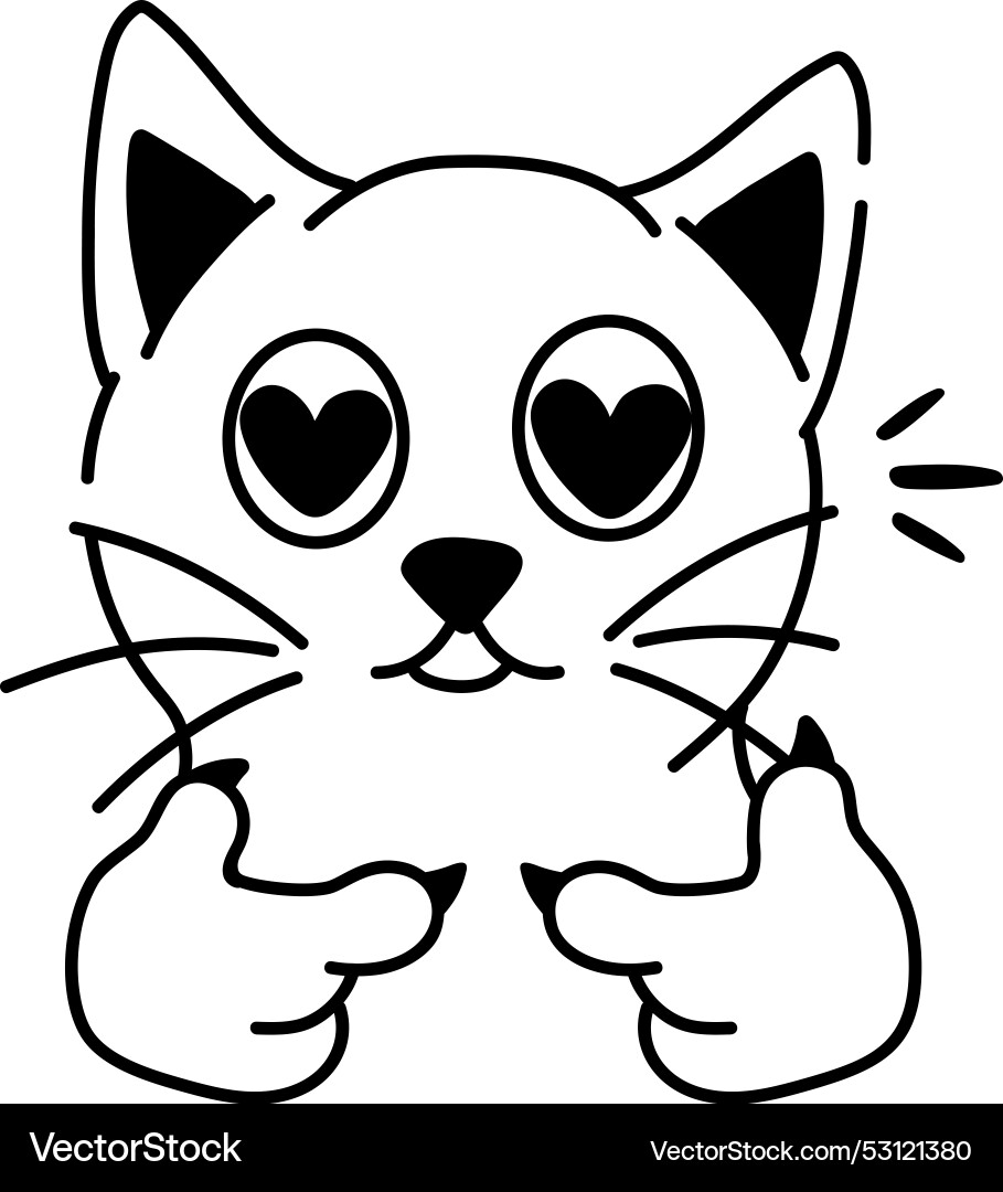 Lovely cat Royalty Free Vector Image - VectorStock