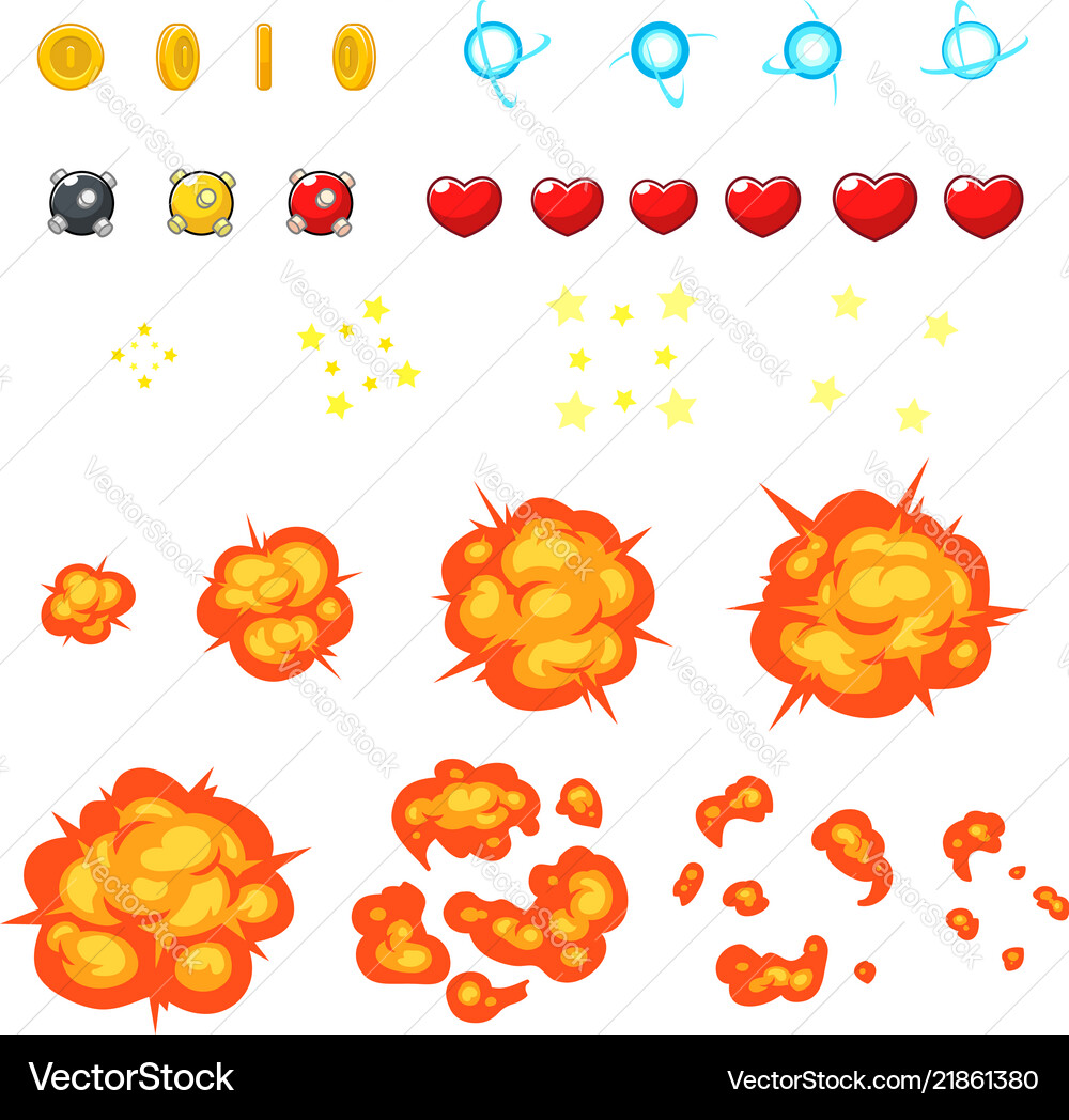 Miscellaneous items game sprites Royalty Free Vector Image