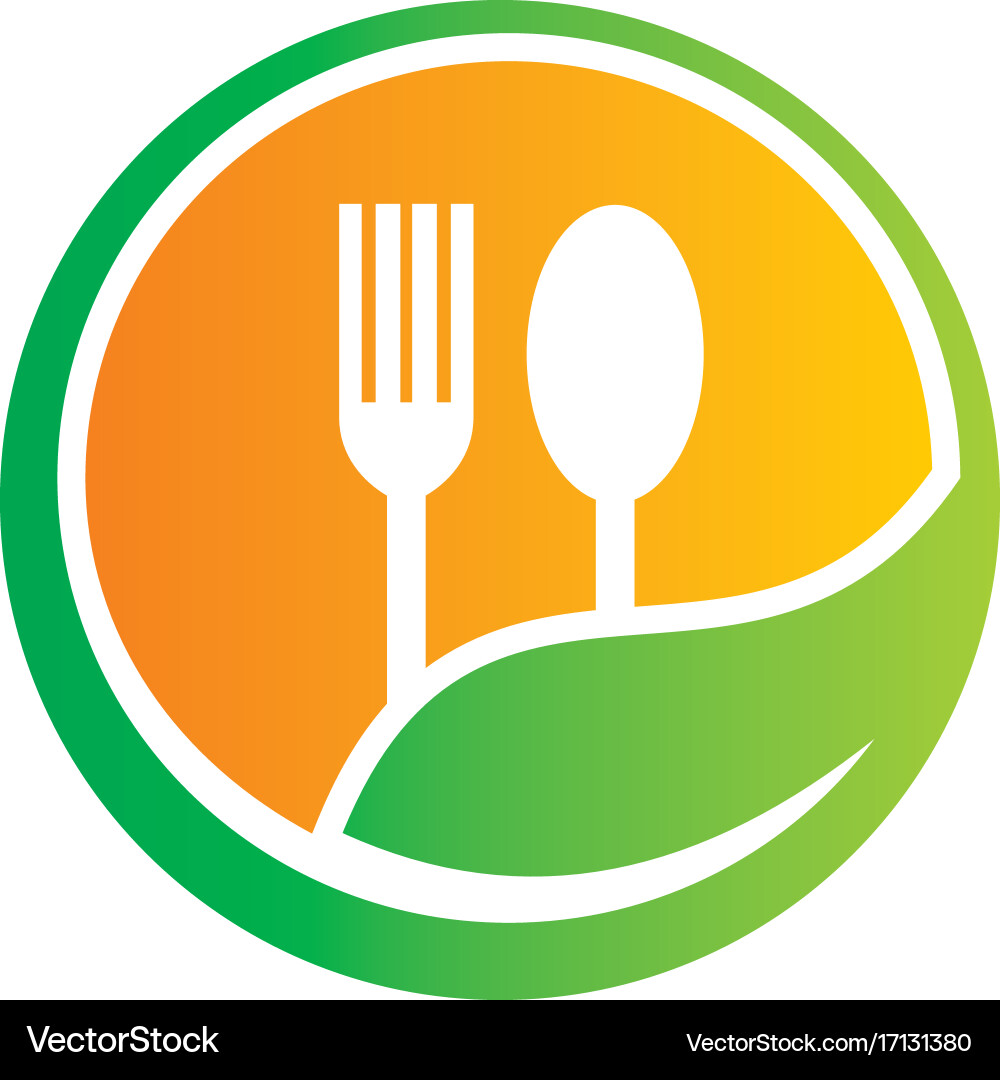 Organic food restaurant logo Royalty Free Vector Image