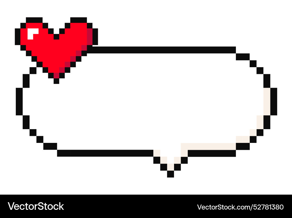 Pixel Sprachblase Cloud 8 Bit y2k digital retro Vektorbild