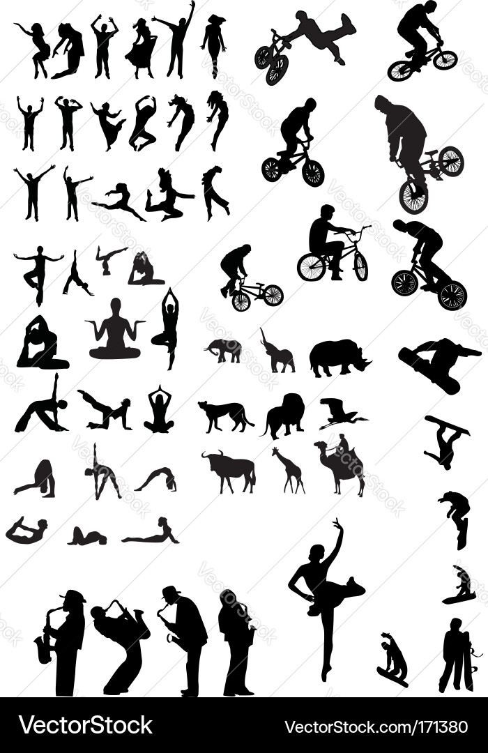 Silhouettes Royalty Free Vector Image - VectorStock