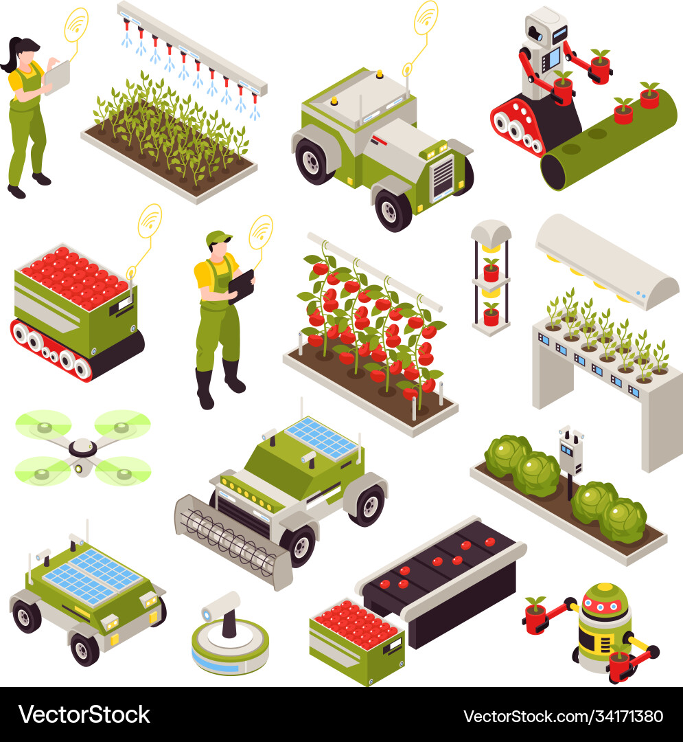 Smart farm icon set Royalty Free Vector Image - VectorStock