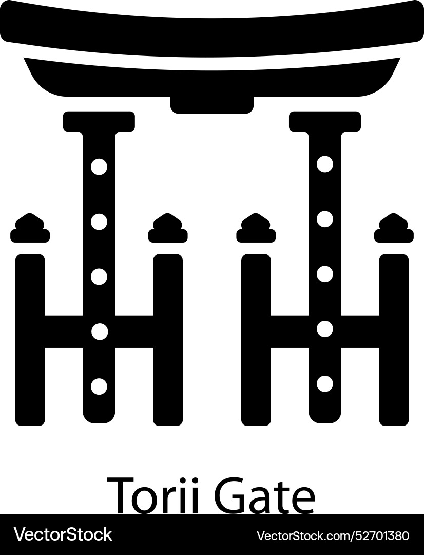 Torri gate Royalty Free Vector Image - VectorStock