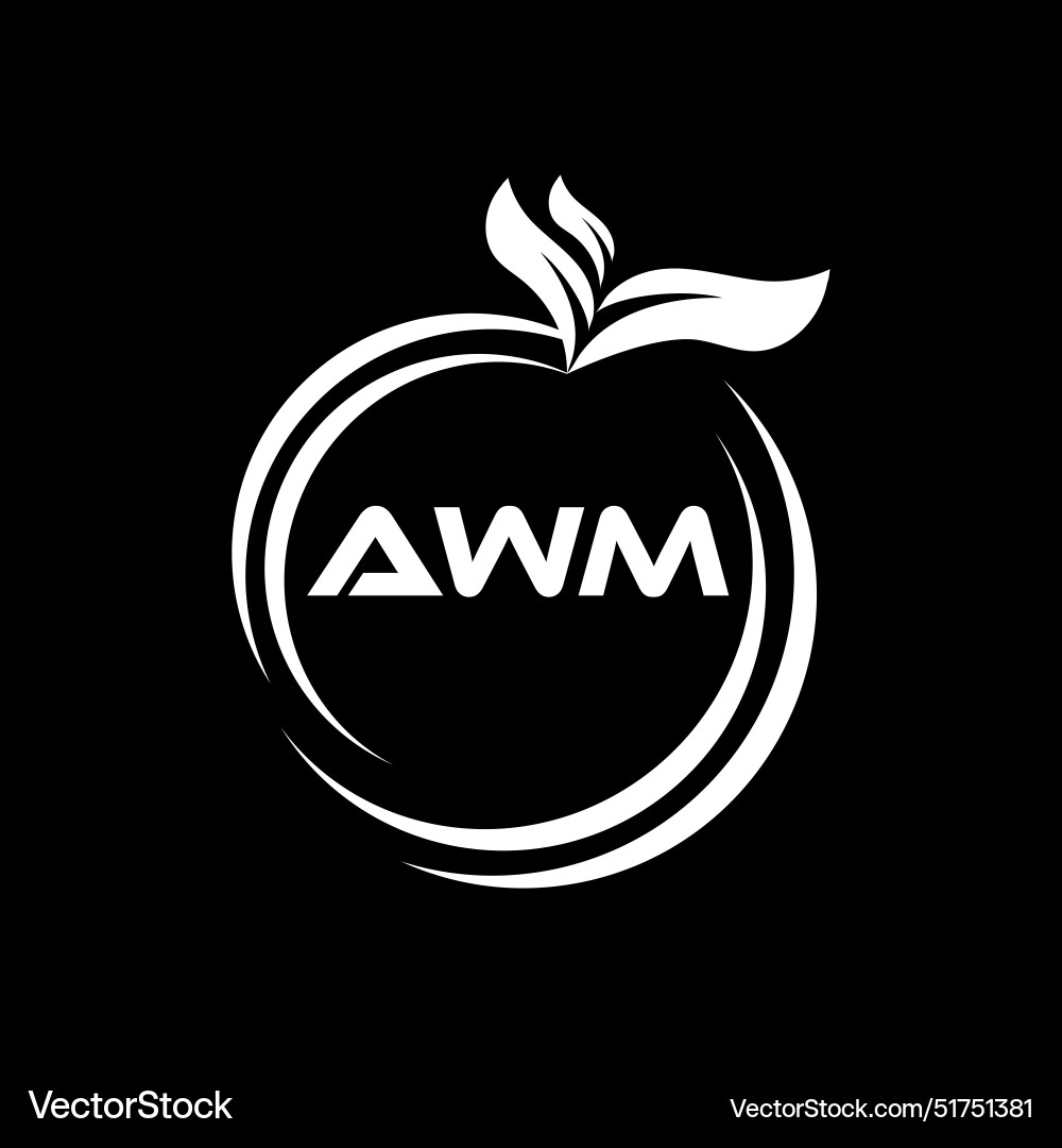 Awm letter logo design simple and modern Vector Image