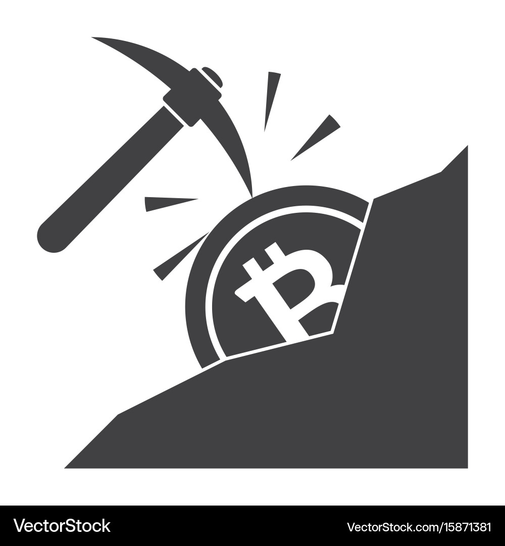 Bitcoin mining Royalty Free Vector Image - VectorStock