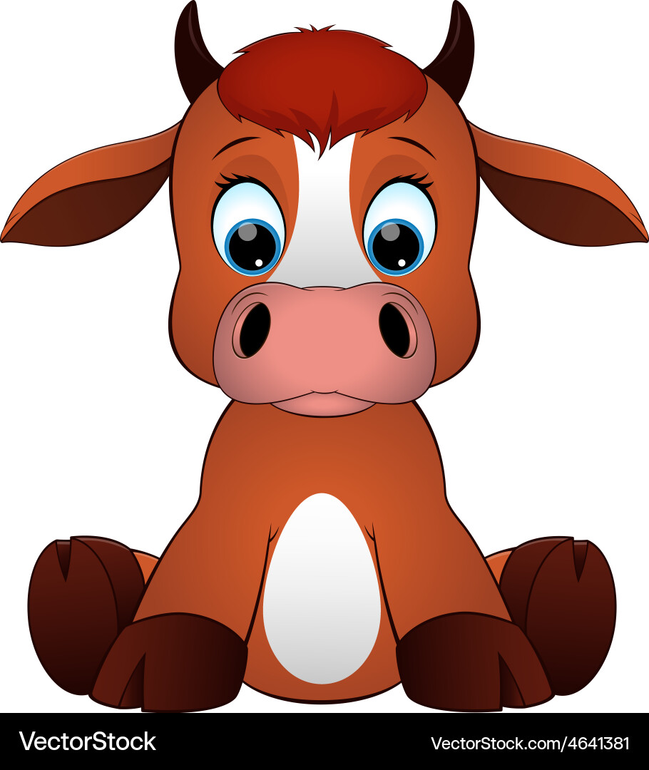 Calf on a white background Royalty Free Vector Image