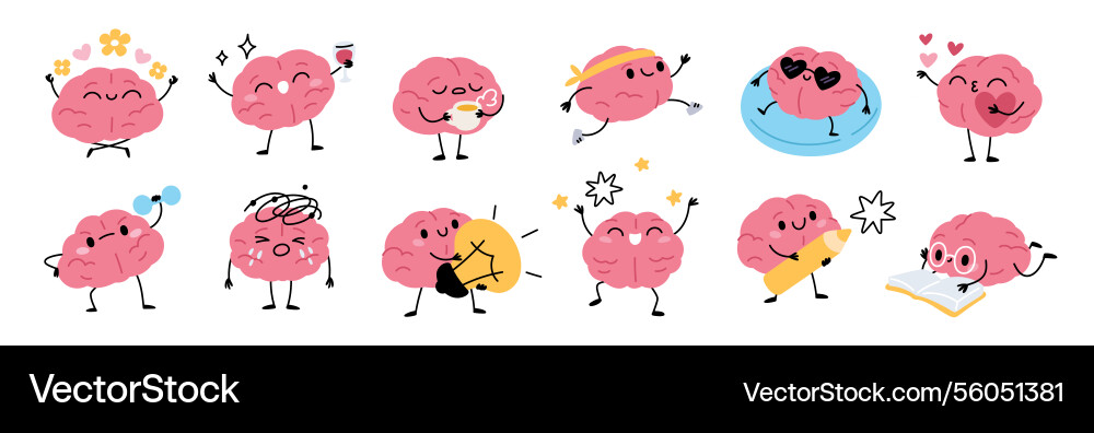 Cute Strong Happy Brain Vector Images (over 210)