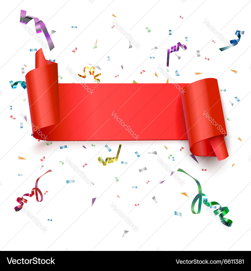 Curved banner on white Royalty Free Vector Image