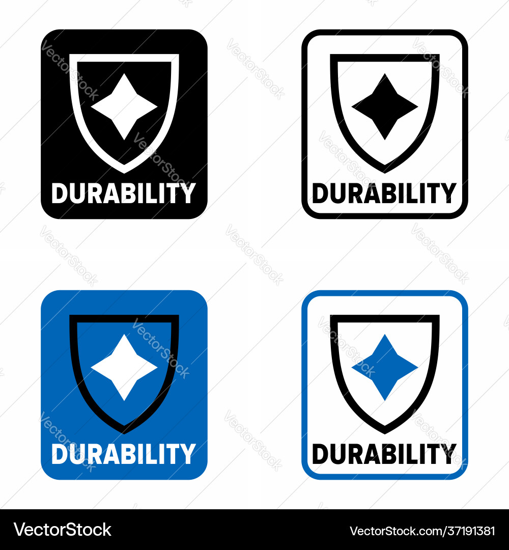 Durability product ability and property Royalty Free Vector