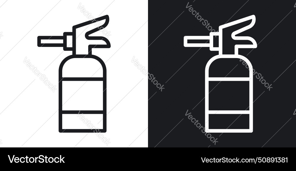 Fire extinguisher icon set safety extinguish Vector Image