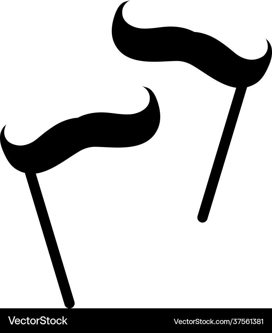 Mustache prop Royalty Free Vector Image - VectorStock