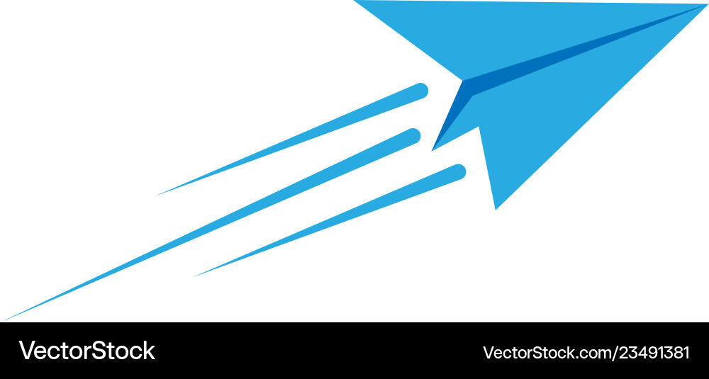 Paper plane icon graphic design template Vector Image