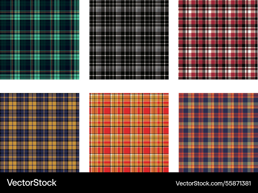 Plaid flannel checkered seamless pattern Vector Image