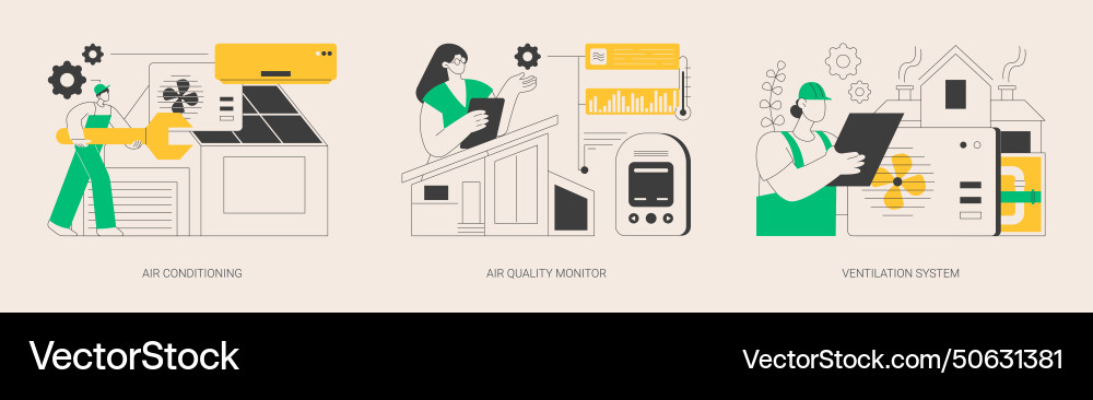 Smart home components abstract concept Royalty Free Vector