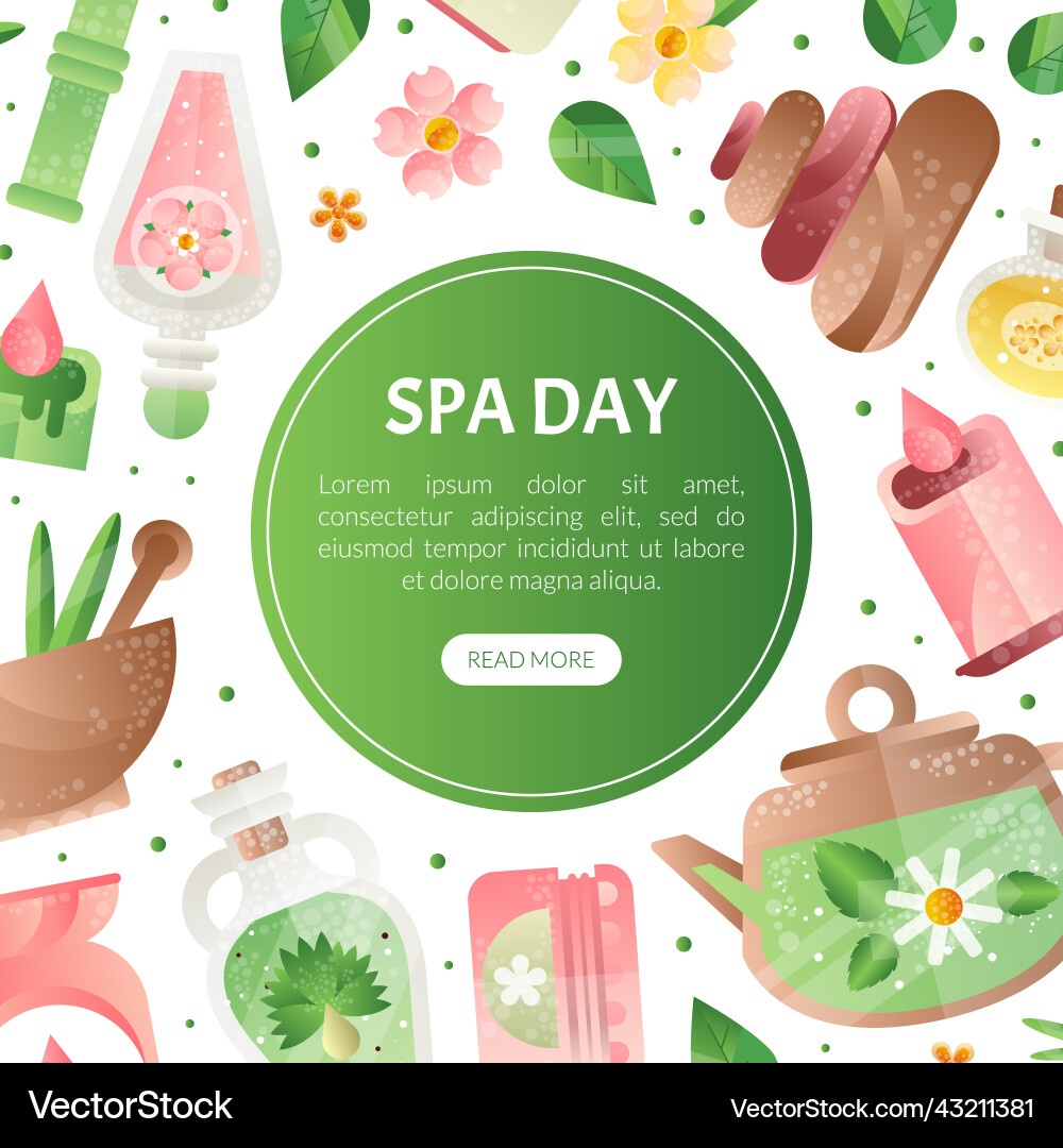 Spa original design with essential oil Royalty Free Vector